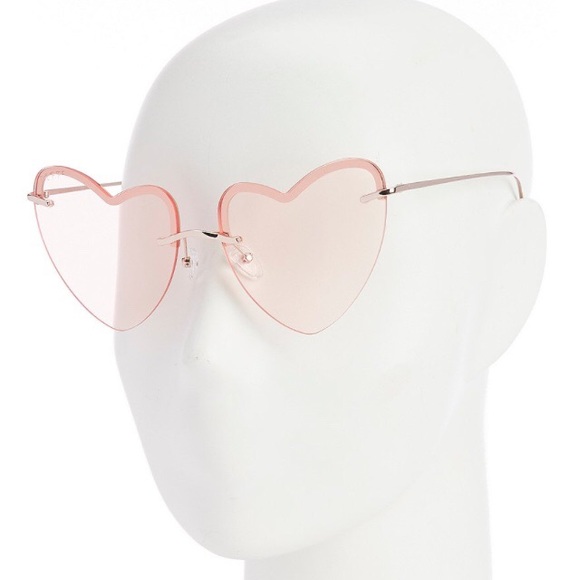 Diff Eyewear | Accessories | Diff Eyewear Pink Heart Shape Sunglasses ...